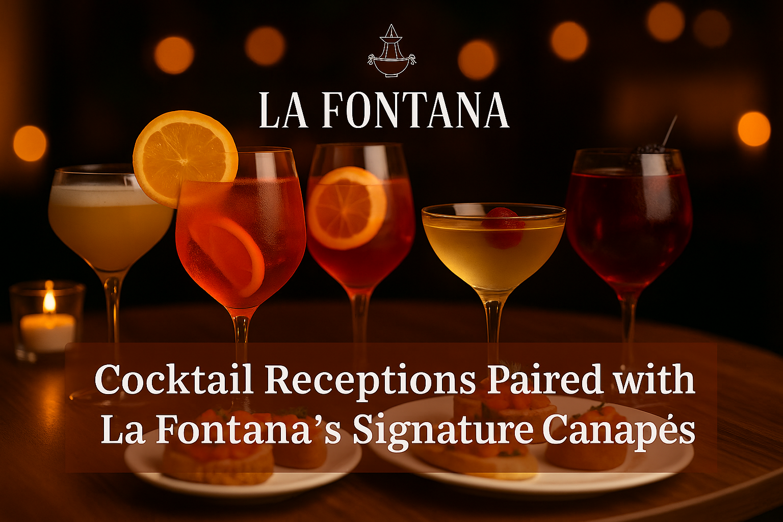 Cocktail Receptions Paired with La Fontana’s Signature Canapés