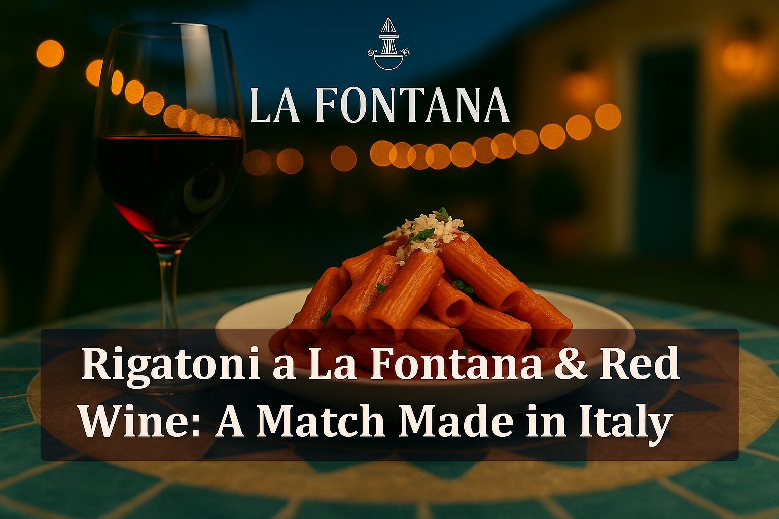 Rigatoni a La Fontana & Red Wine: A Match Made in Italy